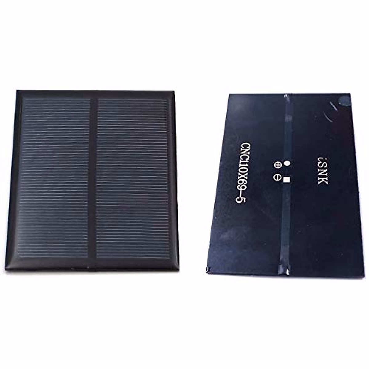 Treedix 2pcs 5V 250mA Polysilicon Solar Panel Glue Solar Cell Battery Charger DIY Solar Product Mini Small Solar Panel Module Kit Polycrystalline Silicon Encapsulated in Waterproof Resin (250mA)