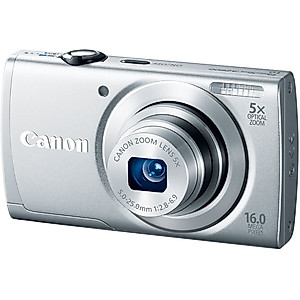 Canon PowerShot A2600 is 16.0 MP Digital Camera with 5X Optical Zoom and 720p Full HD Video Recording (Silver)