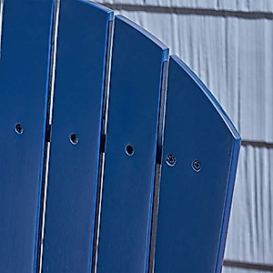 Easter Outdoor Weather Resistant Acacia Wood Adirondack Dining Chairs (Set of 2), Blue Navy Finish