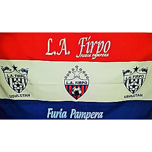 REAS Bandera de Firpo - El Salvador medidas - 1.45 MTS de Largo y 0.81 MTS de Alto; Bandera de Tu equipo de Futbol favorito del Pais Donde Tu Naciste - Tu Equipo Pampero - Usulutan