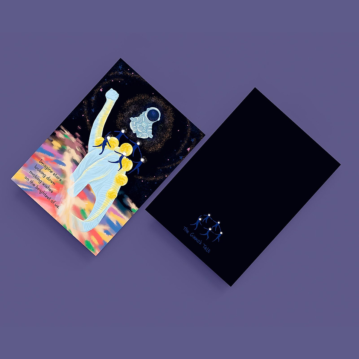 The Gimmo's Tale Space Birthday Card (Cosmic Dinosaur) - For Boyfriend, Man, Funny Birthday; Blank Inside (Envelopes Included)