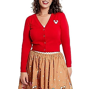 Stitch Shoppe Disney Holiday Gingerbread Character Sweater Medium Red