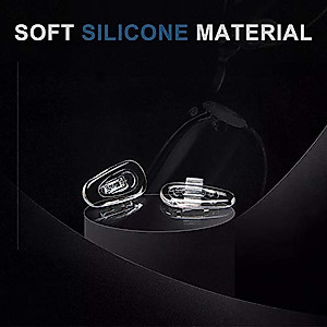Push-in Eyeglass Nose Pads, 6 Pairs 14mm Soft Silicone Push in Nose Pads for Glasses