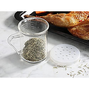 New Star Foodservice 22513 Plastic Dredge with 3 Snap-on Lid, Seasoning Sugar Spice Pepper Shaker, 10 OZ
