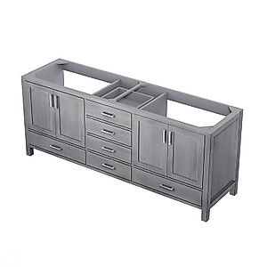 Lexora Jacques 80 in. W x 22 in. D Distressed Grey Double Bath Vanity
