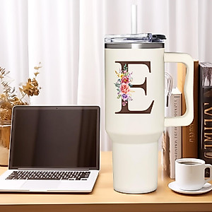 Personalized Gifts For Women - Personalized Gifts For Birthday, Christmas - Monogrammed Gifts Customized Gifts For Woman, Mom, Wife, Best Friend, Sister, Coworkers - Custom Tumbler With Handle 40oz