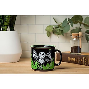 Silver Buffalo Nightmare Before Christmas Scary Jack 20oz Ceramic Camper Mug