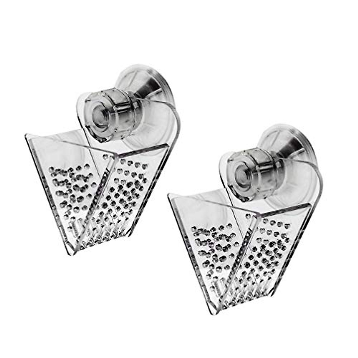 balacoo 2pcs Aquarium Cone Red Worm Feeder Acrylic V-Shape Brine Shrimp Feeder Red Bug Feeder Nematode Cup with Suction Cups