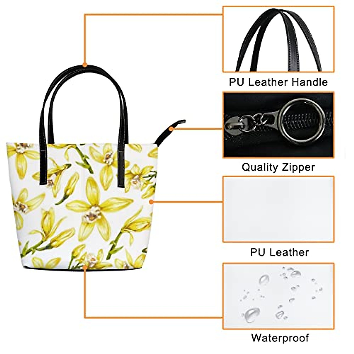 Fashion Tote Handbags Women's Soft Tote Shoulder Bag for Women Work Shopping Top Handle Satchel Bags, 15.8×4×15.4 inches,Narcissu