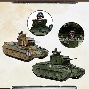 Wargames Delivered Bolt Action Miniatures Matilda II Troop Set. 28mm WWII Miniature Models and Army Tank Models for Tabletop Wargaming, and Model War by Warlord Games