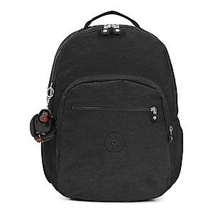 Kipling Women's Seoul Go XL Backpack, Padded, Adustable Backpack Straps, Zip Closure, Black Tonal