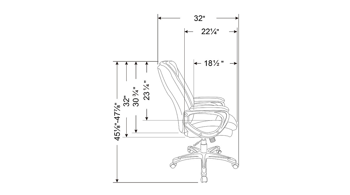 Realspace Tresswell Leather High-Back Executive Office Chair