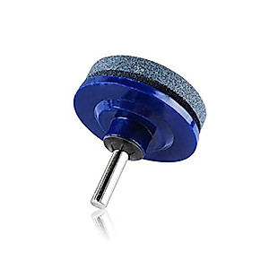 Eaarliyam Lawnmower Blade Sharpener, 1Pc (Bule) Garden Lawn Mower Grinder Wheel Stone Sharpener, for Power Drill Hand Drill Drill Repair Kit