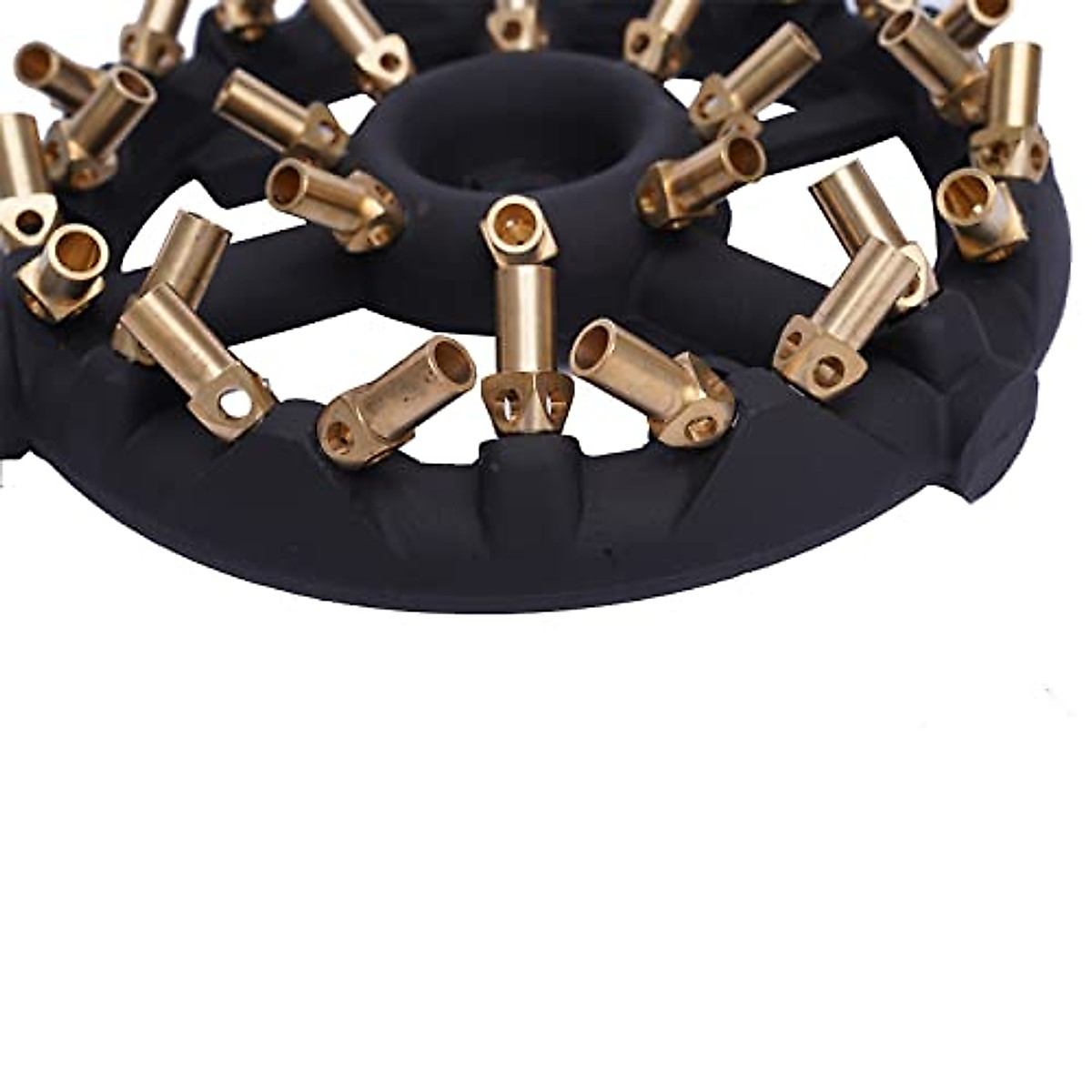 TFCFL 32 Tips Natural Gas Jet Burner, 176,000 BTU Round Shape Nozzle Jet Cast Iron Body with Brass Tips for Chinese Wok Range Grilling Stir Fry