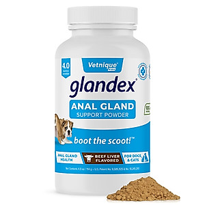 Glandex Beef Liver Anal Gland Support Powder 4oz & Glandex Anal Gland Hygienic Pet Wipes 75ct Bundle, Anal Gland Powder for Dogs with Pumpkin & Fiber, Scented Dog Cleaning Wipes for Anal Glands