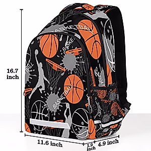 OSAM SPACE School Backpack, Basketball Player Student Backpack for Boys Girls BookBag Laptop Bags Casual Daypack College Travel Bag for Men Women with Reflective Strip
