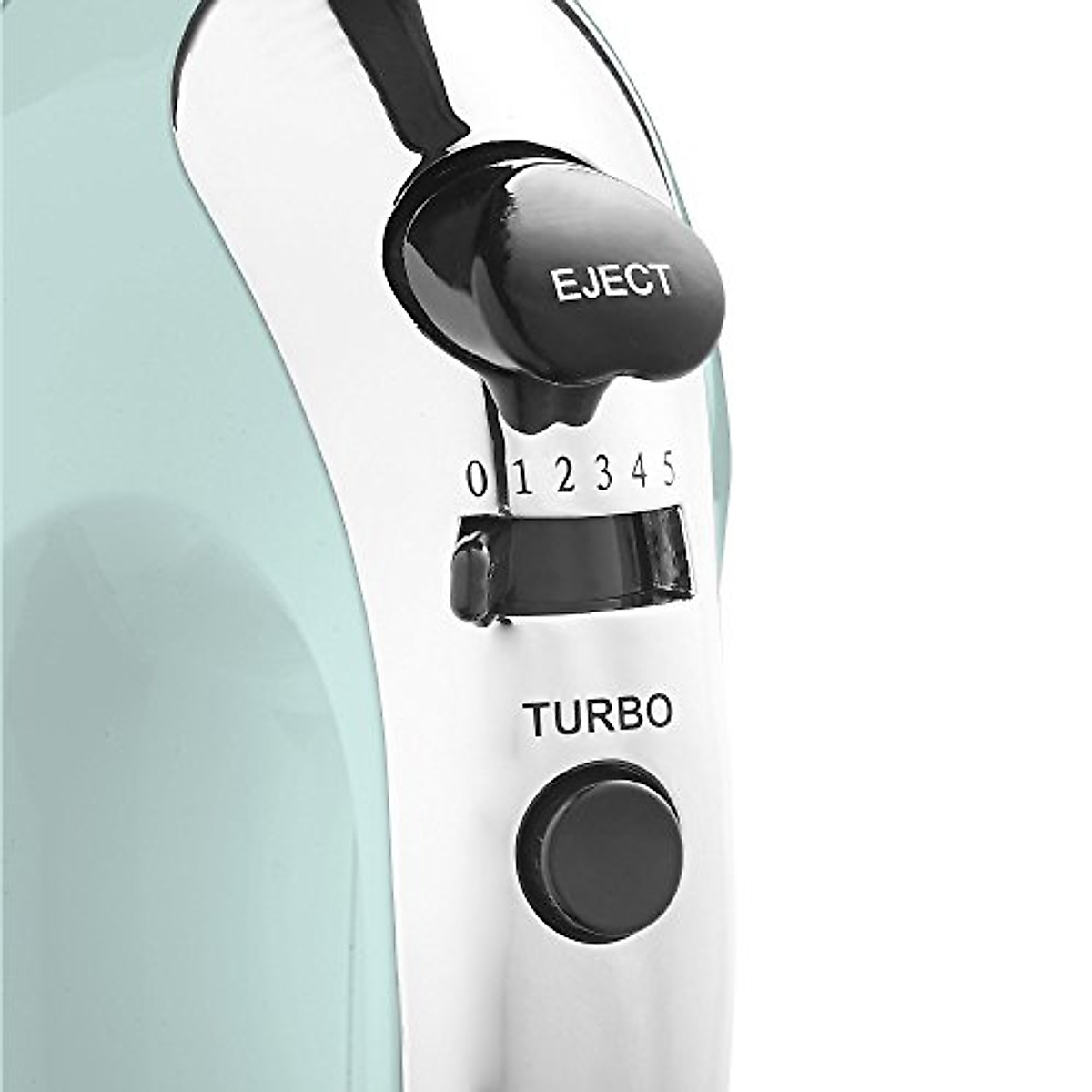 VonShef 5-Speed Hand Mixer - Electric 250W Hand-held Mixer with Turbo Boost Button & Stainless Steel Accessories (Chrome Beater, Dough Hook & Balloon Whisk) for Baking Cookies, Brownies & Cakes - Blue