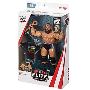WWE MATTEL Rusev Elite Collection Deluxe Action Figure with Realistic Facial Detailing, Iconic Ring Gear & Accessories