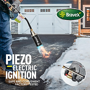 Propane Torch Weed Burner Torch - Weed Torch with 10FT Hose, High Output Outdoor Torch Kit for Garden Stumps Wood Ice Snow Roofing