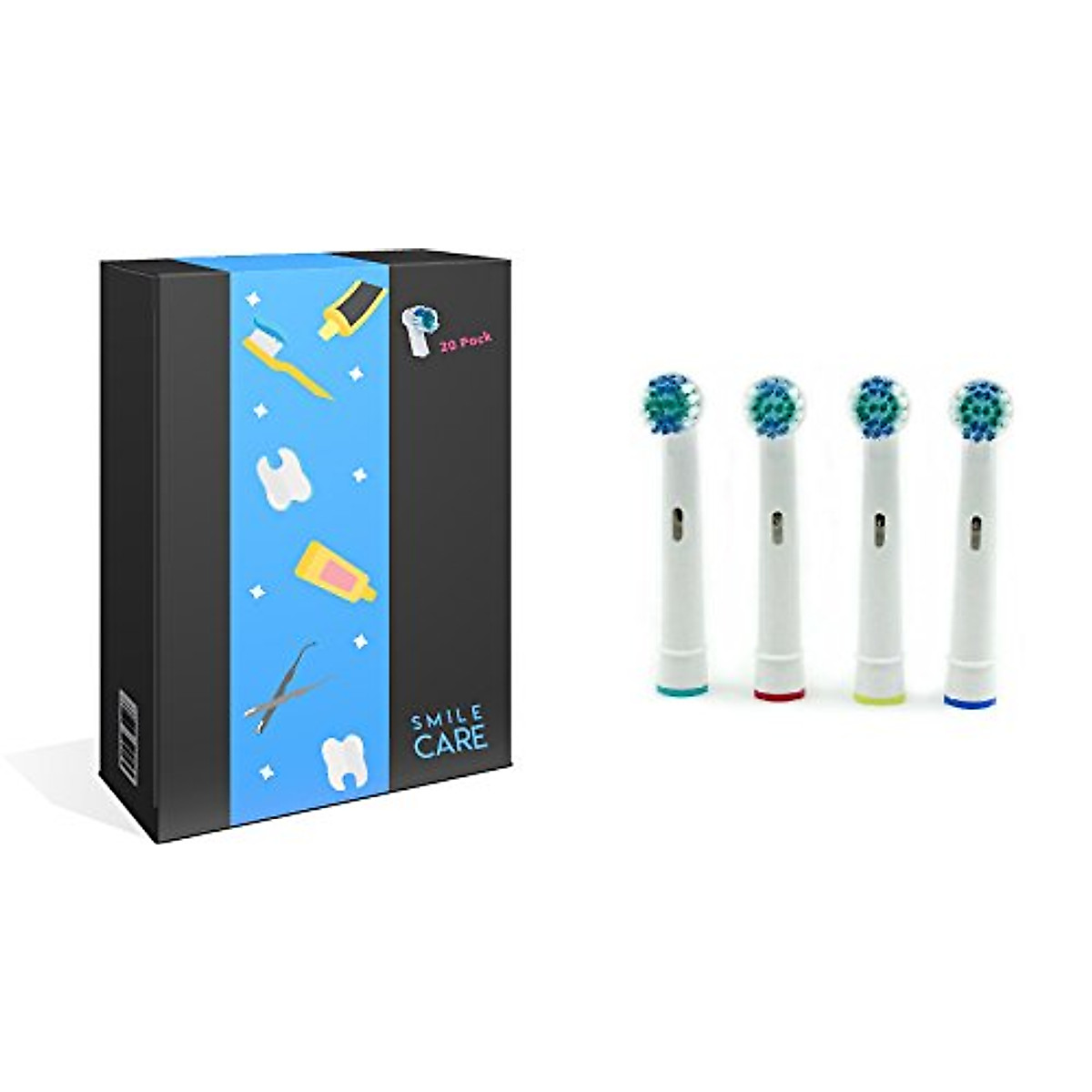 Generic 20x Electric Tooth Brush Heads Replacements for Braun Oral B Soft Teeth Clean