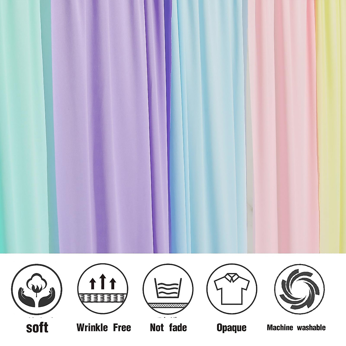 Unicorn Backdrop Pastel Rainbow Backdrop for Girls Birthday Baby Shower Unicorn Theme Party Decorations 10×7ft