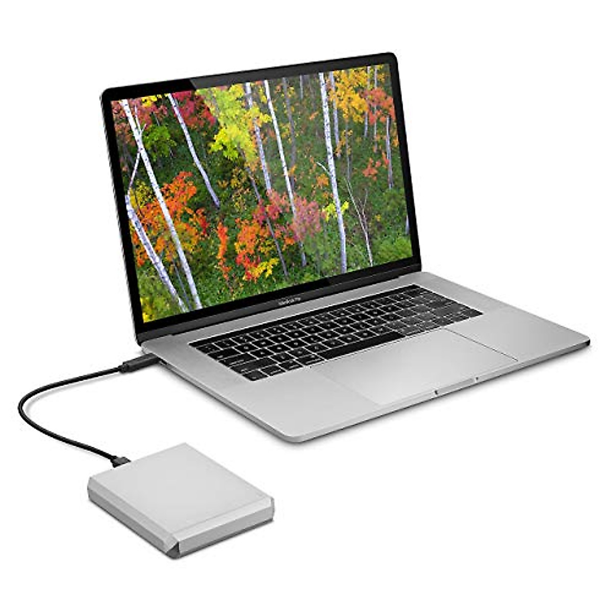 LaCie Mobile Drive, 5 TB , External Hard Drive HDD – Moon Silver, USB-C USB 3.0, With Rescue Services (STHG5000400)