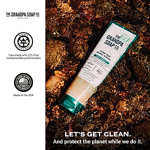 The Grandpa Soap Company Pine Tar Body Wash - Dermatologist Recommended to Cleanse & Moisturize Irritated Skin, Deodorizing Power, With Pine Tar & Tea Tree Oil, 9.5 Fl Oz