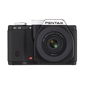 Pentax 15274 16 MP Mirrorless Body Design Camera with DA L 18-55mm and 50-200mm Lenses - Black