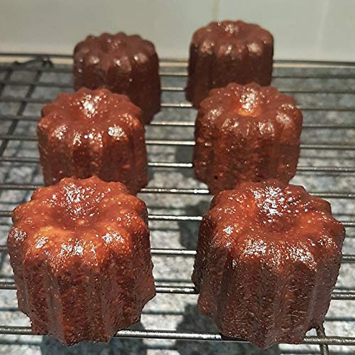 2.1 inch Copper Canele mold from Bordeaux a Set of Twelve tinned molds
