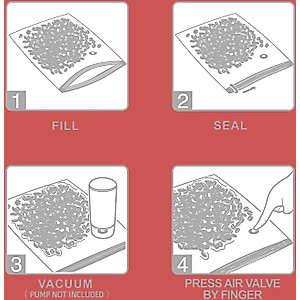 Vacbird 50 Pack Food Vacuum Sealer Bags, Reusable Sous Vide Bags for Food and Cooking, Food Storage