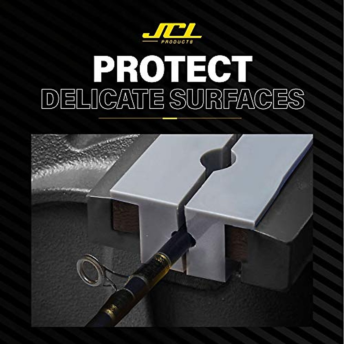 JCL Soft Vise Jaws | 4 inch vice jaws (2 pack), including 1 set grooved and 1 set flat | Use on any Metal Bench Vise to safely clamp flat, round or irregular shapes objects
