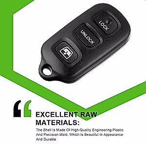 SCITOO 2pcs 4 Buttons Keyless Entry Remote Control Key Fob Clicker Transmitter SHELL Replacement fit for 2001-2008 Toyota Sequoia 1999-2009 Toyota 4Runner 1998-1999 Toyota Avalon FCC HYQ12BAN