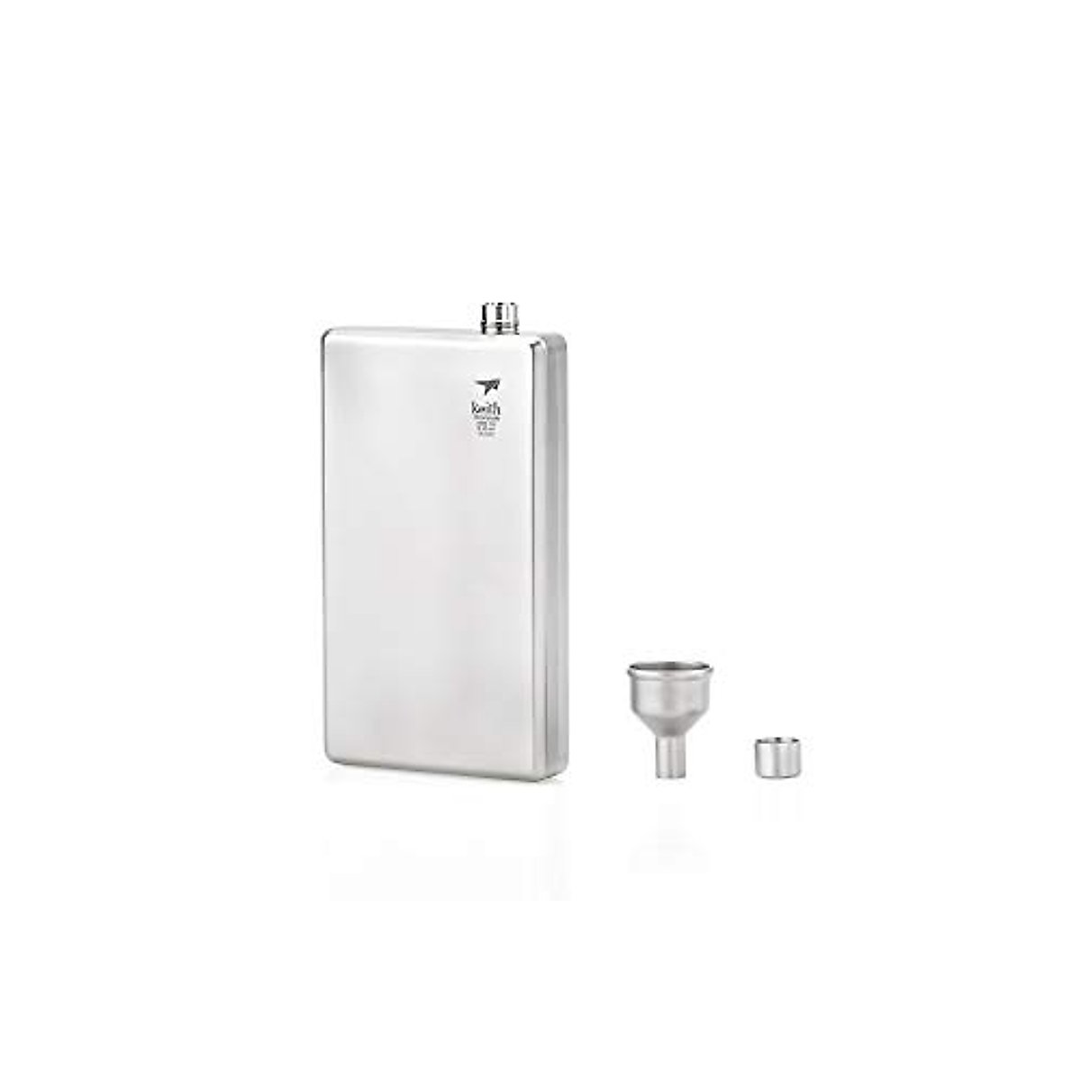 Keith Titanium Ti9307 Pocket Flask with Funnel - 6.8 fl oz ●●●●●●● Keith's 18th Anniversary: Exclusive Price!