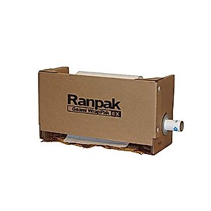Ranpak WrapPak Ex 750 feet expandable honeycomb cushion wrap, recyclable packing paper, eco-friendly kraft paper cushioning, made in USA