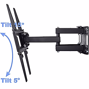 VideoSecu MW340B2 TV Wall Mount Bracket for Most 32-65 Inch LED, LCD, OLED, UHD Plasma Flat Screen TV, with Full Motion Tilt Swivel Articulating Dual Arms 14" Extend,400x400mm,100 LBS WR9