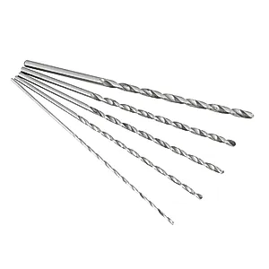 5Pcs 150mm-160mm Extra Long Drill Bit High Speed Steel Straight Shank Tool Sets 2-5 mm for Wood Plastic and Aluminum