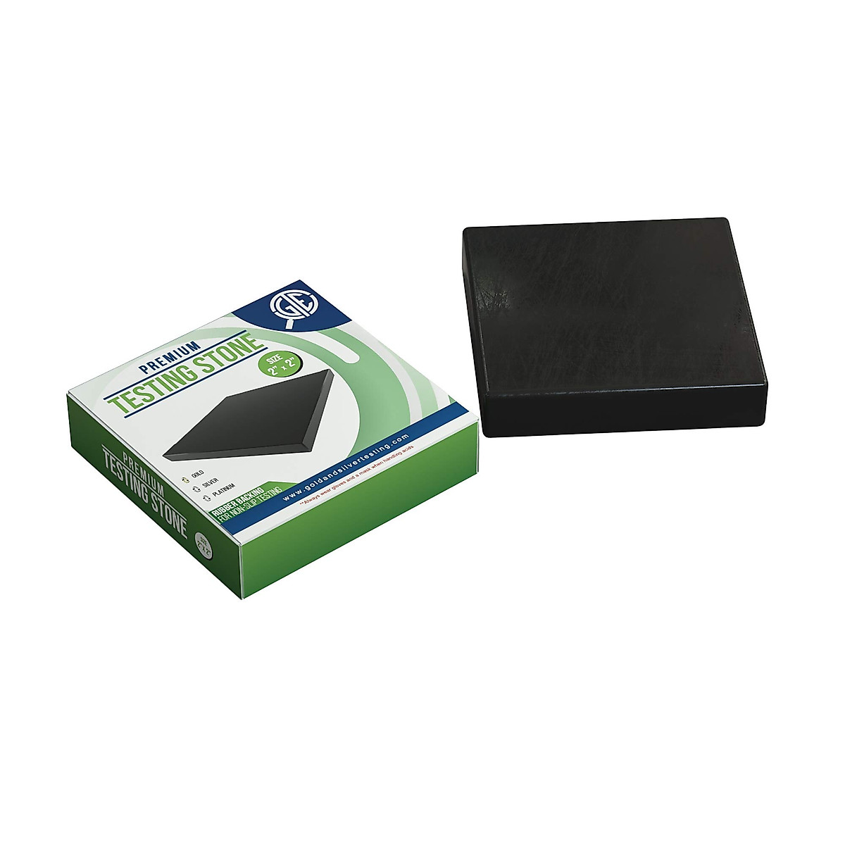 Professional Gold, Silver, Platinum Jewelry Testing Kit with Stone Instructions and Box with 30X Eye Loupe Magnifier Precious Metals 10K 14K 18K 24K 999 925 Scrap