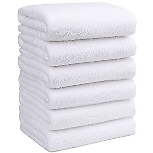 Orighty 6 Pack Premium Hand Towels - Ultra Soft & Highly Absorbent - Microfiber Coral Velvet for Bathroom, Gym, Shower, Spa, Quick Drying Hand Towel 15 x 25 inches (White)