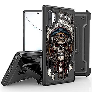 BEYOND CELL Armor Kombo Compatible with Samsung Galaxy Note 10 Plus Case (6.8”), Heavy Duty Protective Shockproof Rugged Phone Case with Belt Clip Holster & Kickstand.