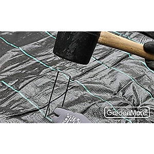 IME Garden Staples U Shaped Ground Anchors Stakes Pegs Pins Spikes for Securing Lawn Farm Sod Barrier Landscape Grass Fabric Netting, More Applications 15CM