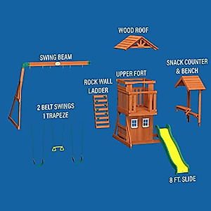 Backyard Discovery Tanglewood All Cedar Wood Playset Swing Set