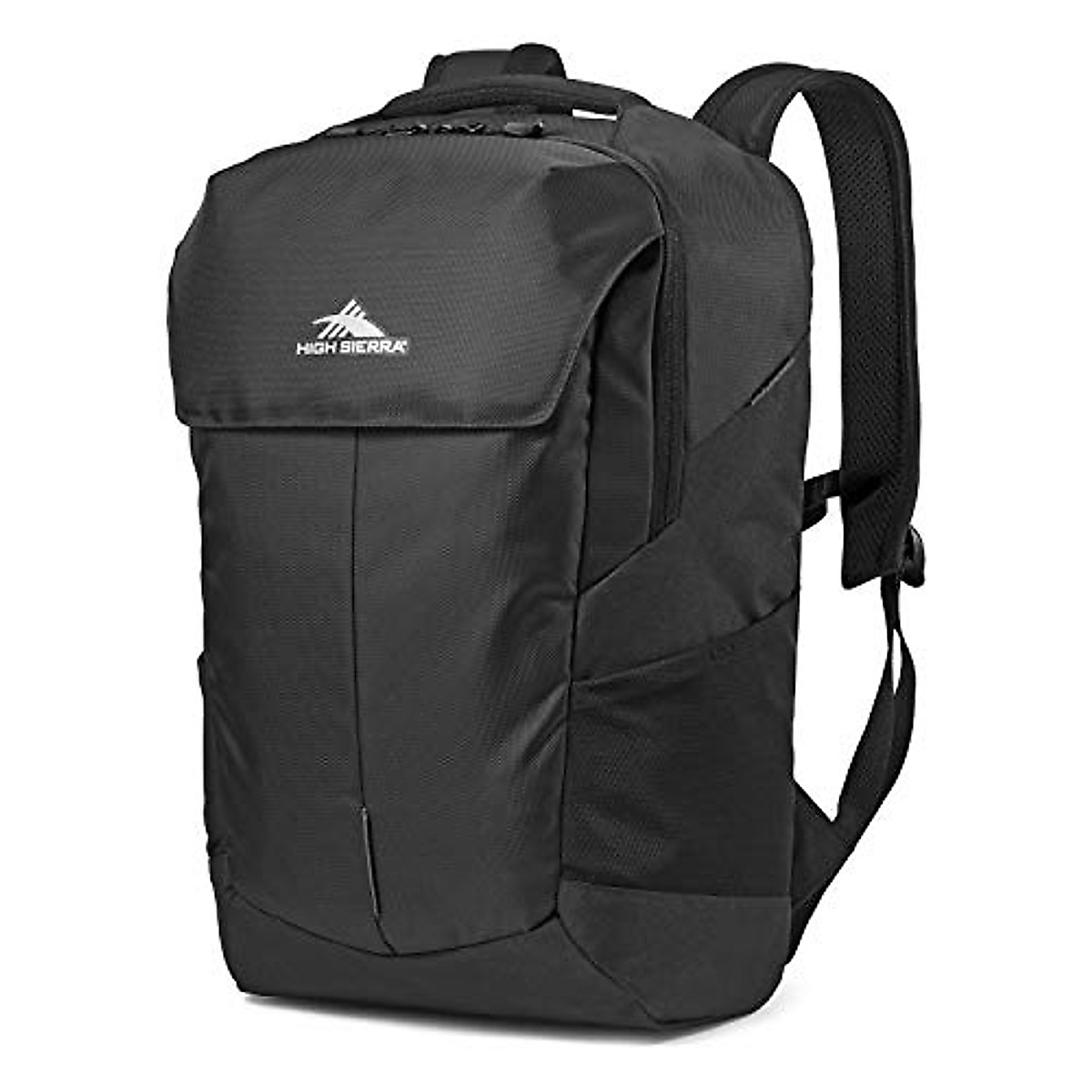 High Sierra Access Pro Backpack with 17-Inch Quilted Laptop Sleeve, Large Organization Pocket and Reflective Straps, Black