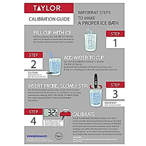 Taylor Instant Read Digital Meat Food Grill BBQ Cooking Kitchen Thermometer, Comes with Pocket Sleeve Clip, Red