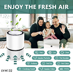 LV-H132 Replacement Filter Compatible with Levoit Filter Replacement LV-H132-RF and Levoit Air Purifier Filter LV-H132RX-RF for Levoit Air Purifier LV-H132 LV-H132RX, 2 Efficient filter & 8 Pre-Filter