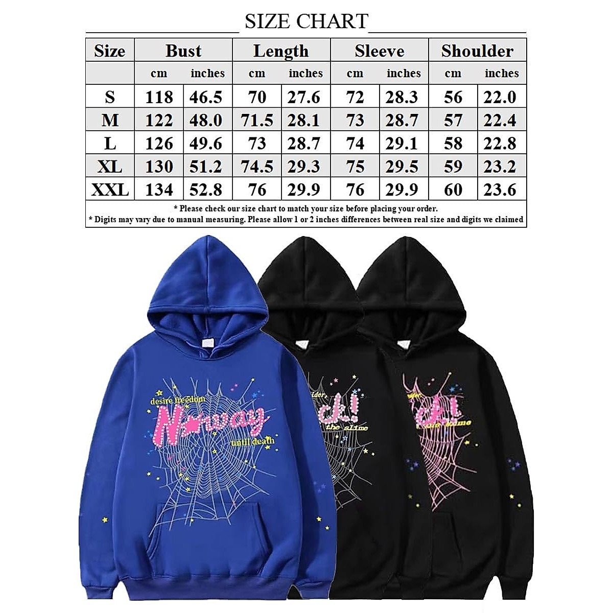 Hip Hop Spider Hoodies Set Y2k Hoodie Tracksuit Pullover Sweatshirt for Women Men Matching Hoodies for Couples