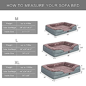 Dog Beds for Medium Dogs, Dog Sofa with Removable Washable Cover & Nonskid Bottom, Dog Couch Bed for Medium, Large Dogs