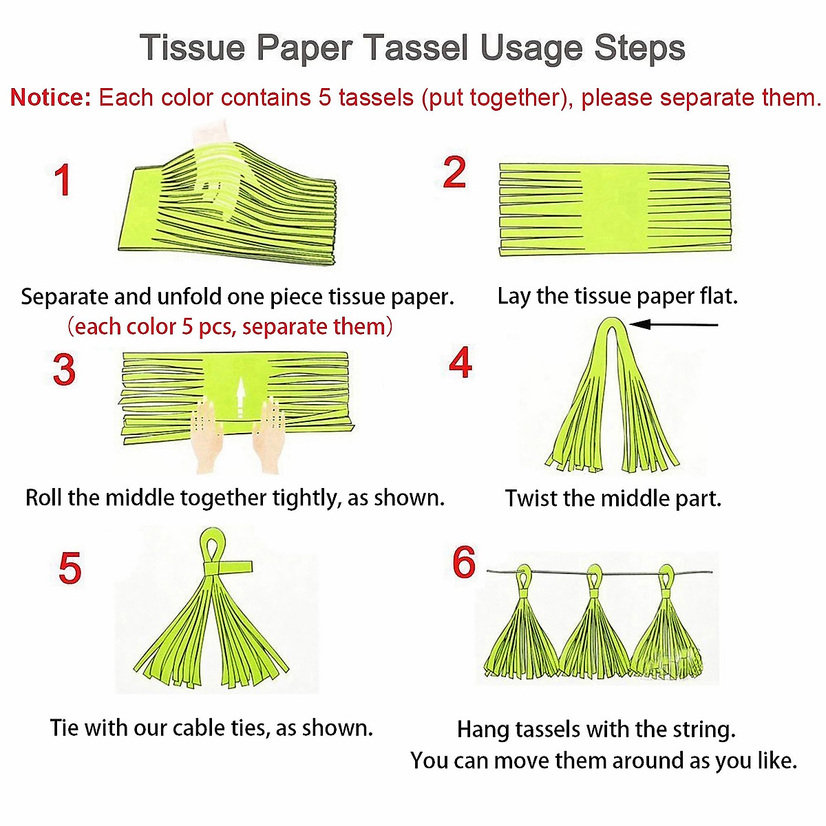 Aonor Gold White Pink Tassel Garland for Baby Shower Decorations Bridal Shower Birthday Party Decorations 15PCS