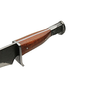 Forged Leaf Carbon Steel Blade Wooden Handle 13.75 inch EDC Hunting Knife