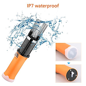 Quebuygo Electric Fish Scaler, Hand-held Cordless Powerful Electric Fish Scraper with Extra Stainless Cutter Head, Electric Descaler Fish Cleaner Tool Waterproof Design for Fish Market and Kitchen