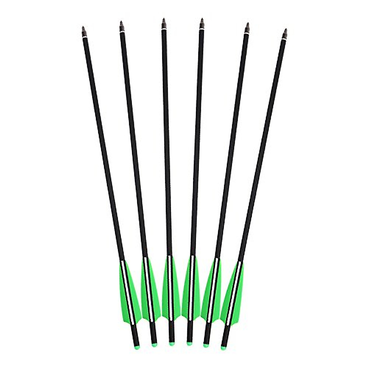 TOPARCHERY 12pcs 22 inch Crossbow Arrows, Hunting Arrows with Replacement Screw-in Point, Crossbow Bolts for Crossbow, Carbon Arrows for Archery ø 8.8 mm